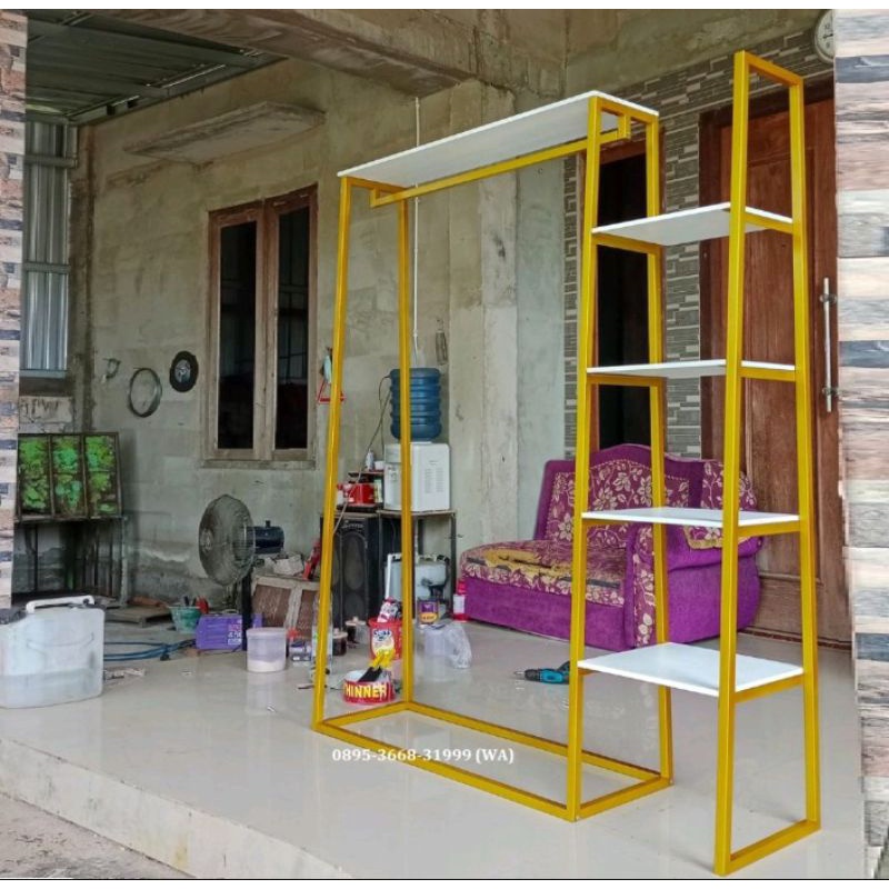 Jual Gawangan Baju Gamis Rak Standing Baju Rak Standing Display Gawang ...