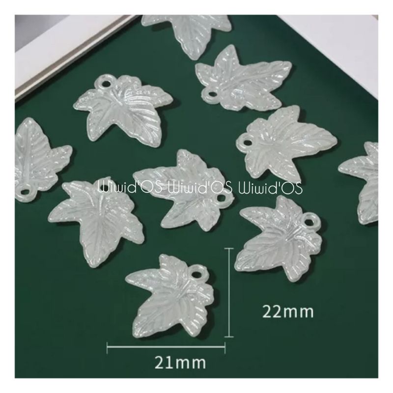 Jual (20 biji) MANIK DAUN PUTIH MUTIARA 2 cm | Shopee Indonesia