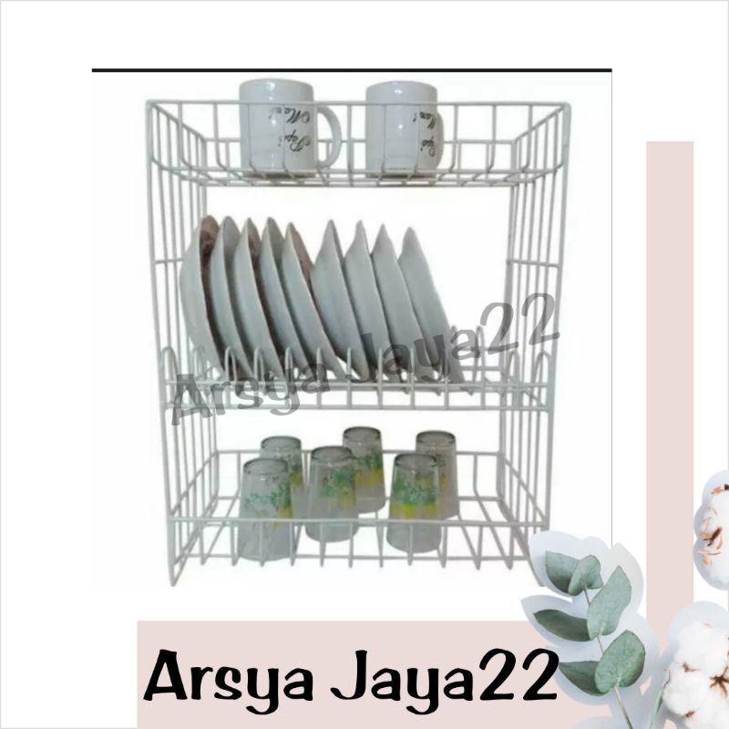 Jual Rak Piring 3 Susun/ Rak piring besi | Shopee Indonesia
