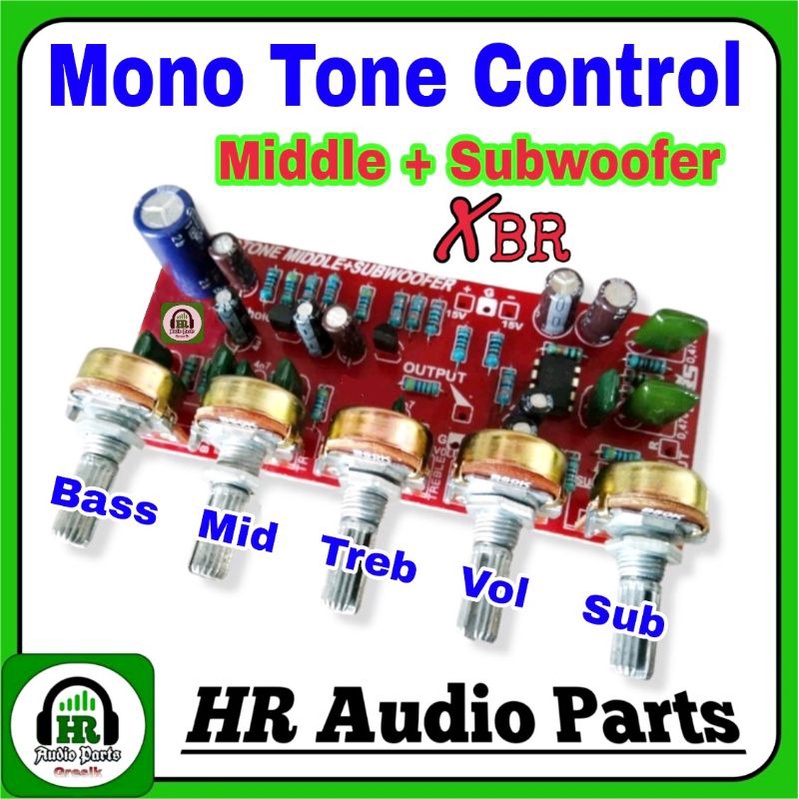 Jual Kit Tone Control Mono XBR 5 Pot Middle + Subwoofer DC 15V or CT ...