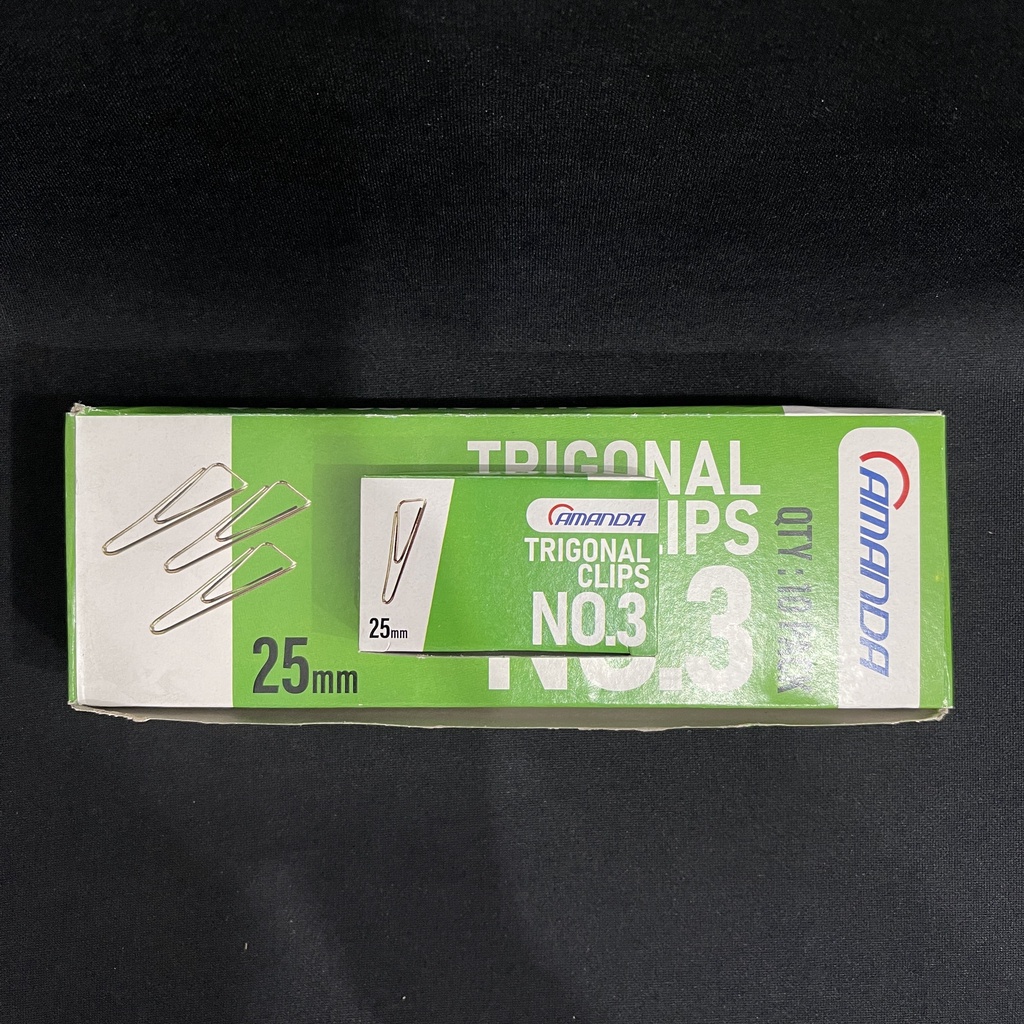 Jual Amanda Trigonal Paper Clip No 3 - Klip Penjepit Kertas Segitiga 25 ...