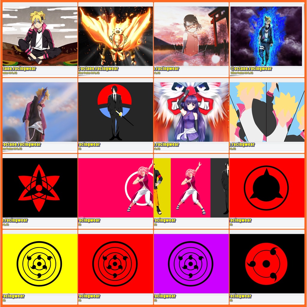 Jual 16 Sticker | Poster A4 & A5 | boruto | sarada | uzumaki | Art ...