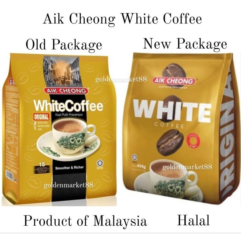 Jual KOPI PUTIH AIK CHEONG WHITE COFFEE 3IN1 ORIGINAL MALAYSIA 12SACHETS | Shopee Indonesia