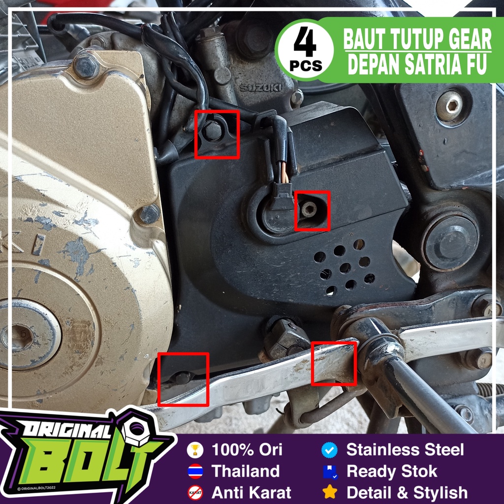 Jual Baut Probolt Cover Rantai Gear Depan Satria Fu Stainless HENG ...