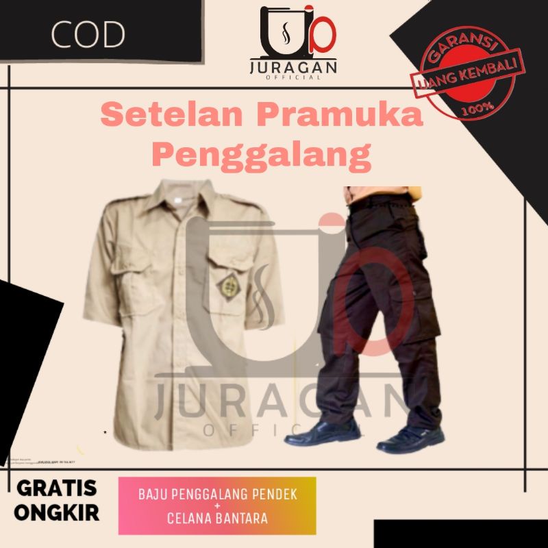 Jual Setelan Seragam Pramuka Penggalang. Baju Pramuka Penggalang Pendek + Celana Bantara ...