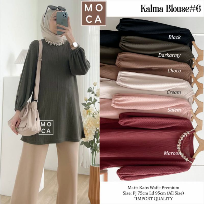 Jual Kalma blouse#6 original product moca | Shopee Indonesia