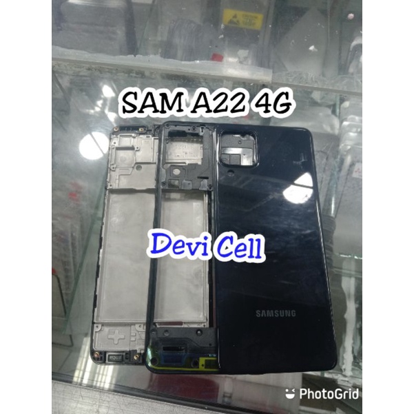 Jual Casing Samsung A22 4G Original ( backdoor + Bezel + tulang frame ...