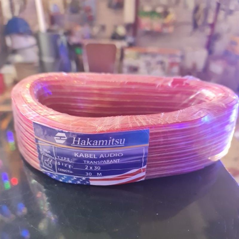 Jual Kabel transparan bening 2 x 30 30 meter tembaga/kuningan | Shopee ...