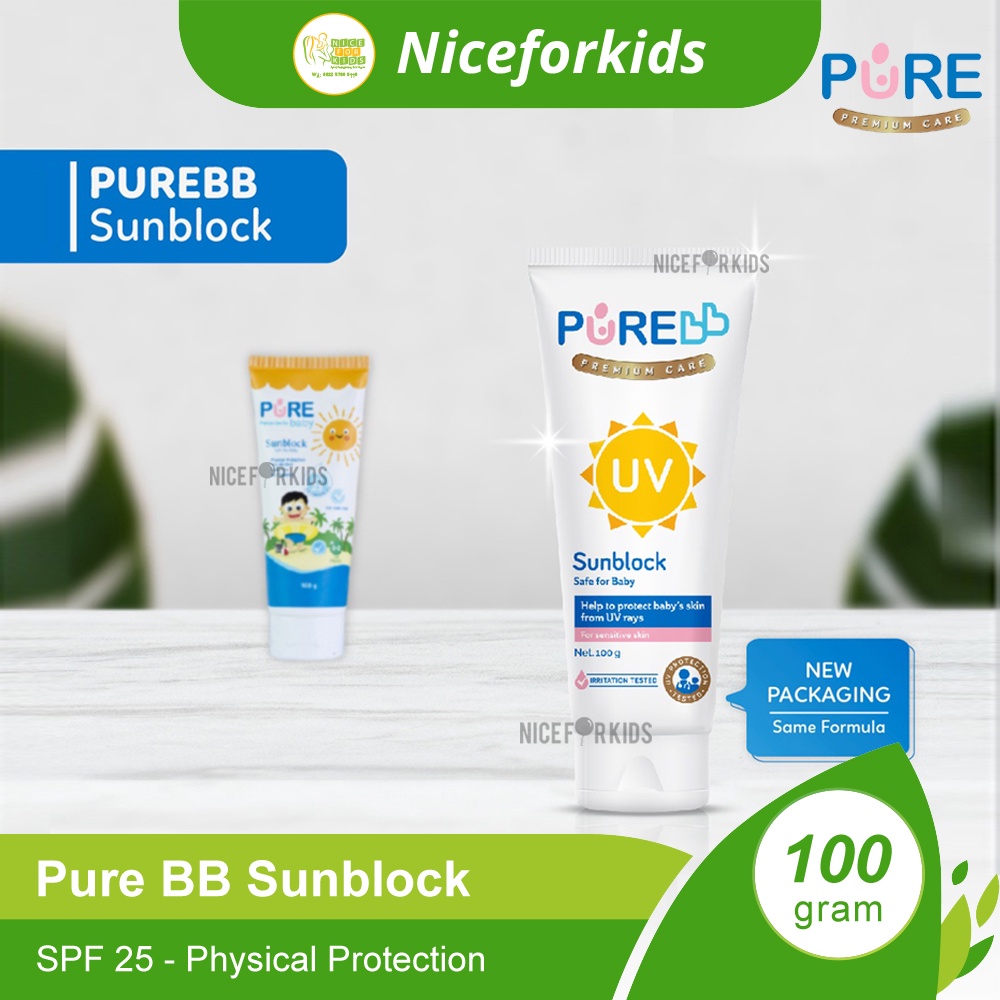 Jual Pure Baby Premium Sunblock 100 gr / Sunblock Anak / Pure BB Sun ...