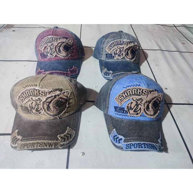 Jual Jamont Sharks Young Topi Baseball Hat Casual Sport Pria Wanita ...