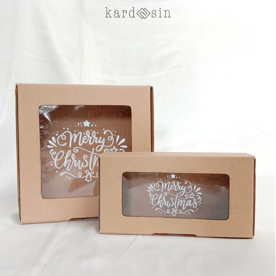 Jual CHRISTMAS WINDOW BOX SABLON MIKA BENING KADO NATAL KERTAS HAMPERS ...