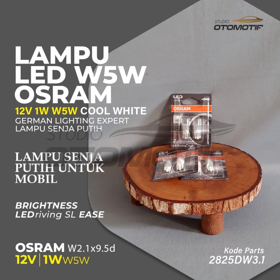 Jual OSRAM T10 12V W5W BOHLAM LAMPU LED SENJA MOBIL MOTOR COOL WHITE ...