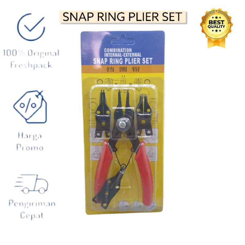 Jual TANG SNAPRING SET SNAP RING PLIERS 4IN1 ALAT PASANG SNAP RING SET ...