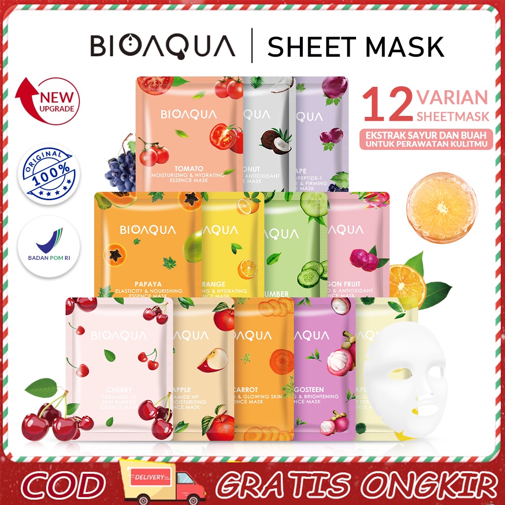 Jual BIOAQUA Masker Sheet Mask Vegetables and Fruits Series Natural ...