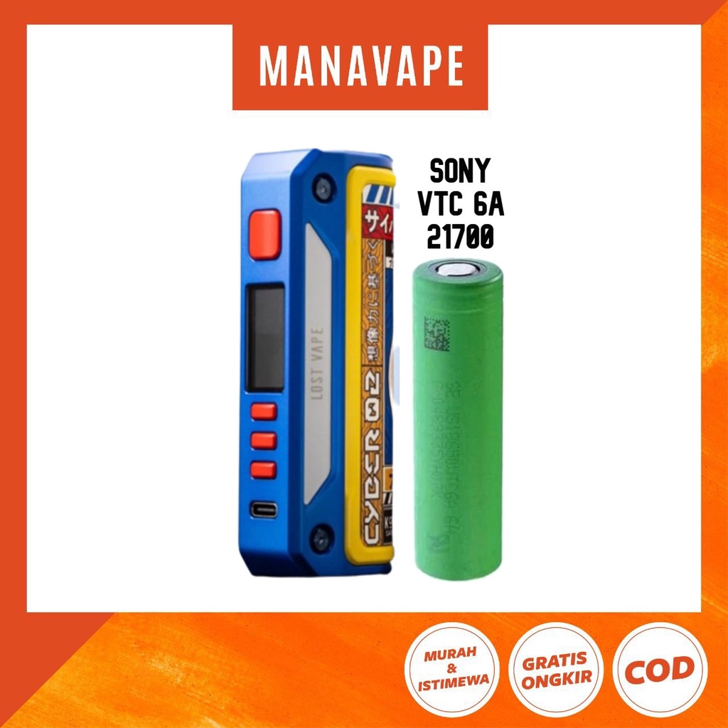 Jual THELEMA SOLO MOD 100W AUTHENTIC by LOST VAPE + BATTERY SONY VTC 6A ...