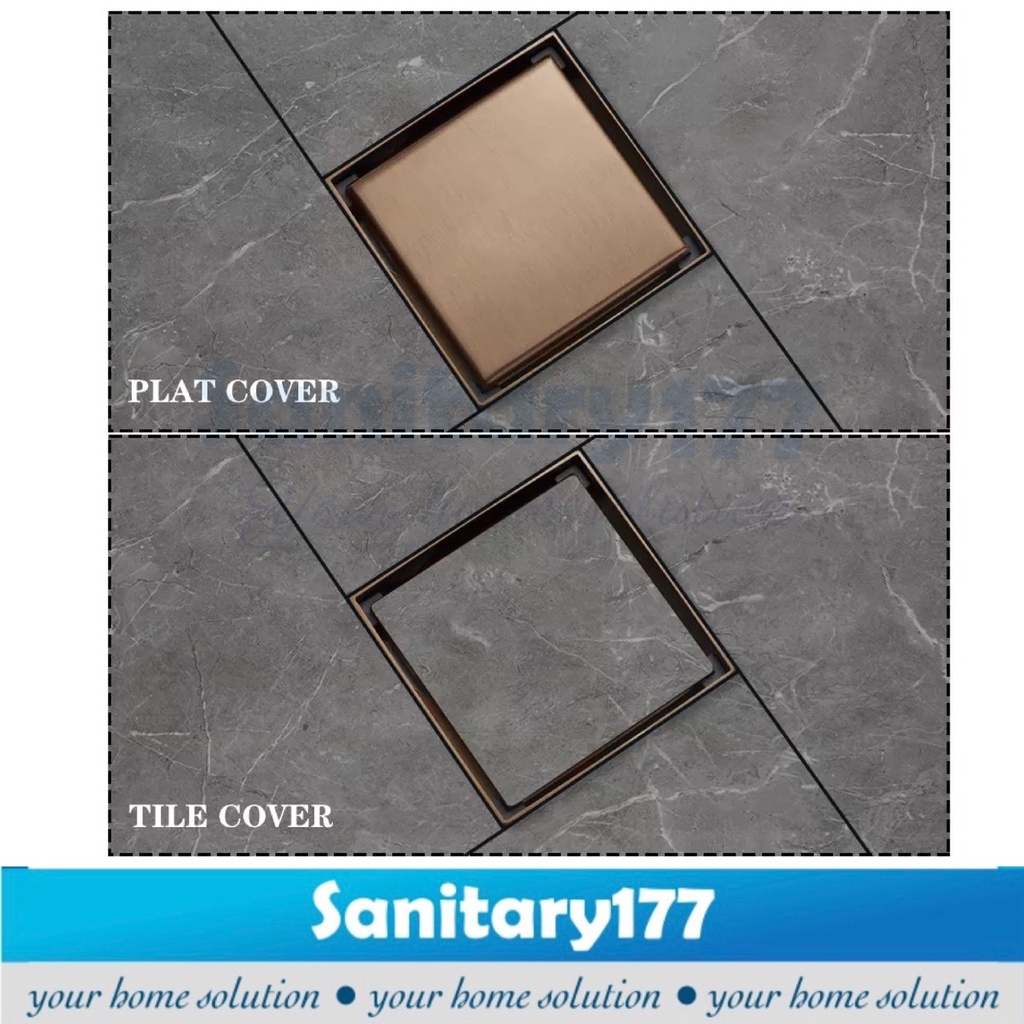 Jual Floor Drain Stainless 304 ROSEGOLG T91RG-tile drainer 10x10 cm ...