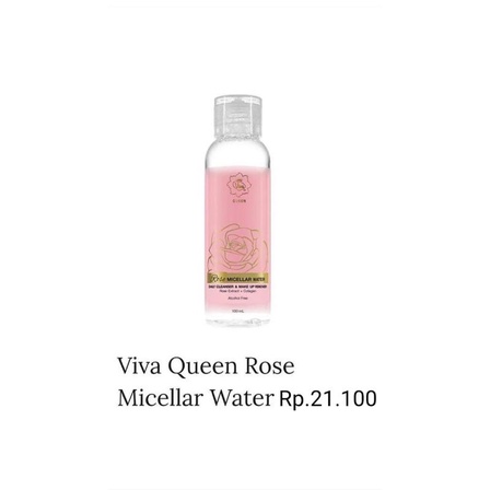 Jual Viva Queen Rose Micellar Water Aqua based | Shopee Indonesia