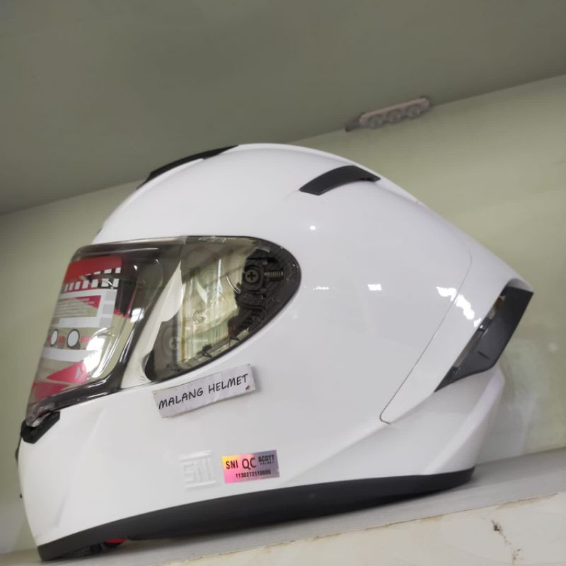 Jual Helm SCOTT Rx7 Solid White (ongkir termurah 2kg) | Shopee Indonesia