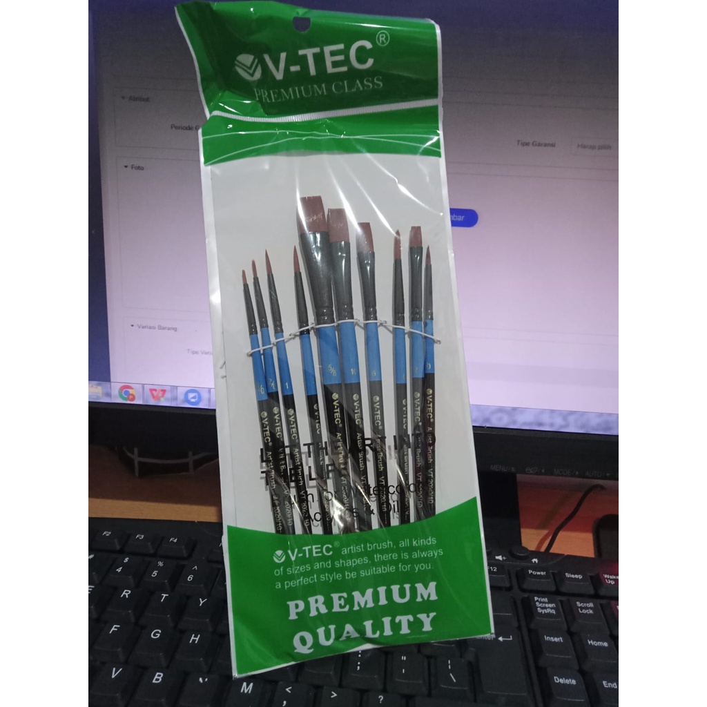 Jual V-TEC KUAS TYPE VT2020/10 - KUAS LUKIS SET 10 - V TEC ARTIST ...