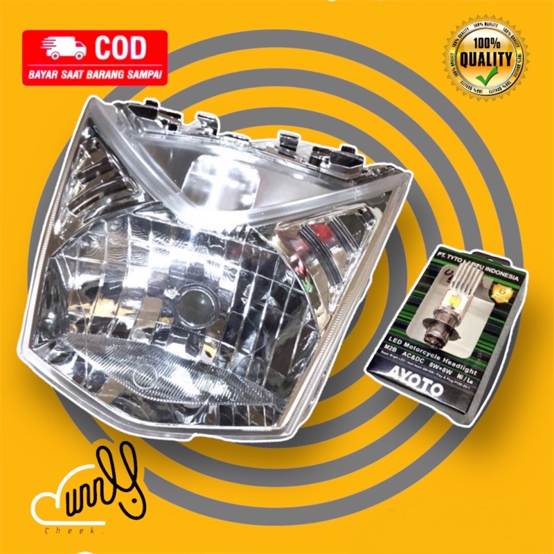 Jual Reflektor LAMPU DEPAN beat fi 2013 2014 2015 headlight headlamp ...