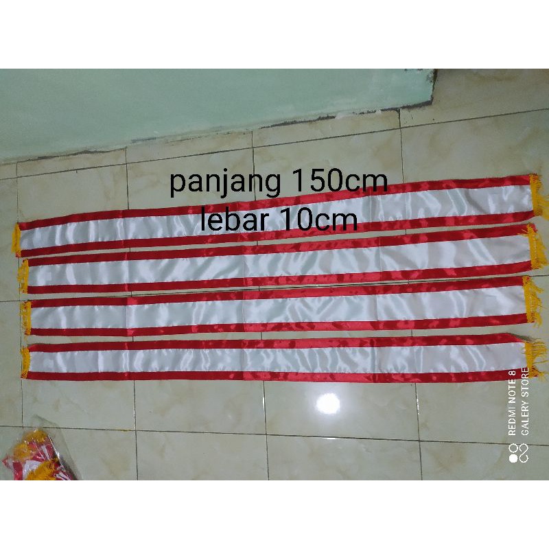 Jual selempang upacara polos satuan/selempang wisuda/Selempang merah ...