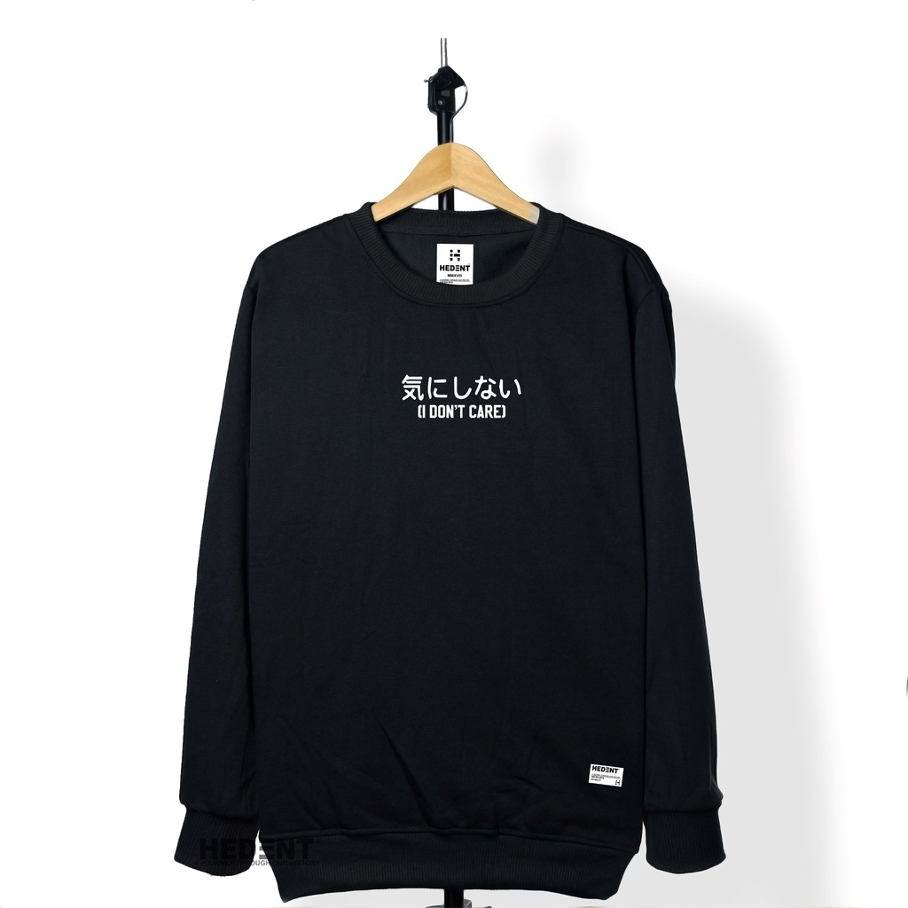 Jual Hedent Inv Crewneck Pria Sweater Oblong Pria Warna Hitam Jepang ...