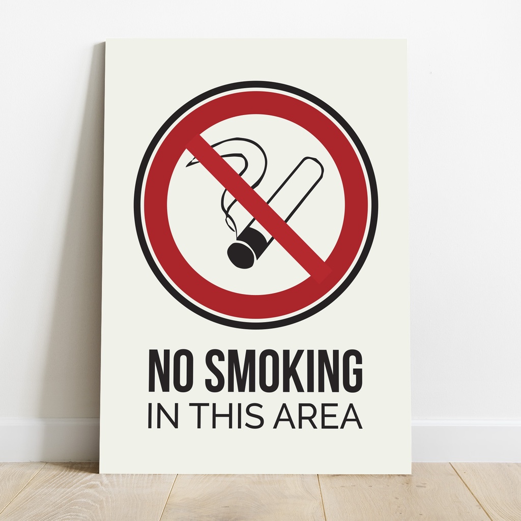 Jual Poster No Smoking in This Area Dilarang Merokok Area Kawasan ...