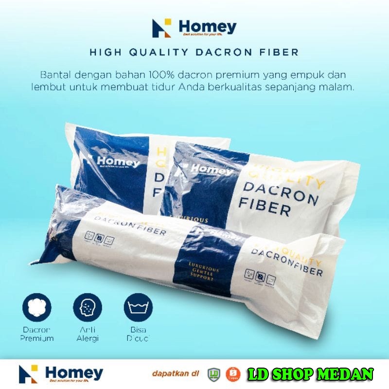 Jual Bantal Dakron Homey Bantal guling Dacron Dakron Hollow Homey ...