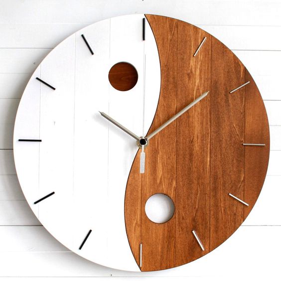Jual Jam Dinding Kayu Jati Unik Modern Model Bulat | Shopee Indonesia