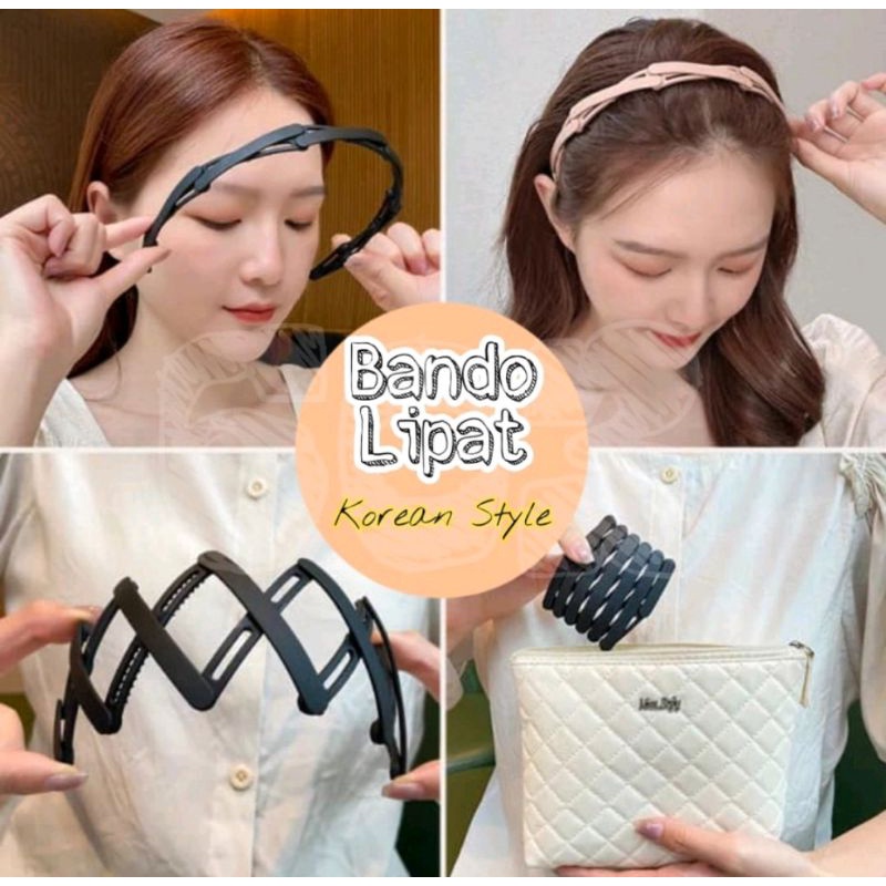 Jual BANDO LIPAT DOFF MATTE PREMIUM FASHION KOREA STYLE BANDANA RAMBUT ...