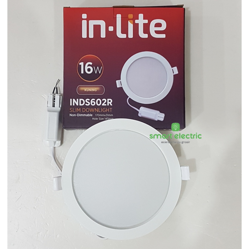 Jual in-Lite Slim Downlight 16 Watt LED Lampu Tanam Plafon Inlite Putih ...