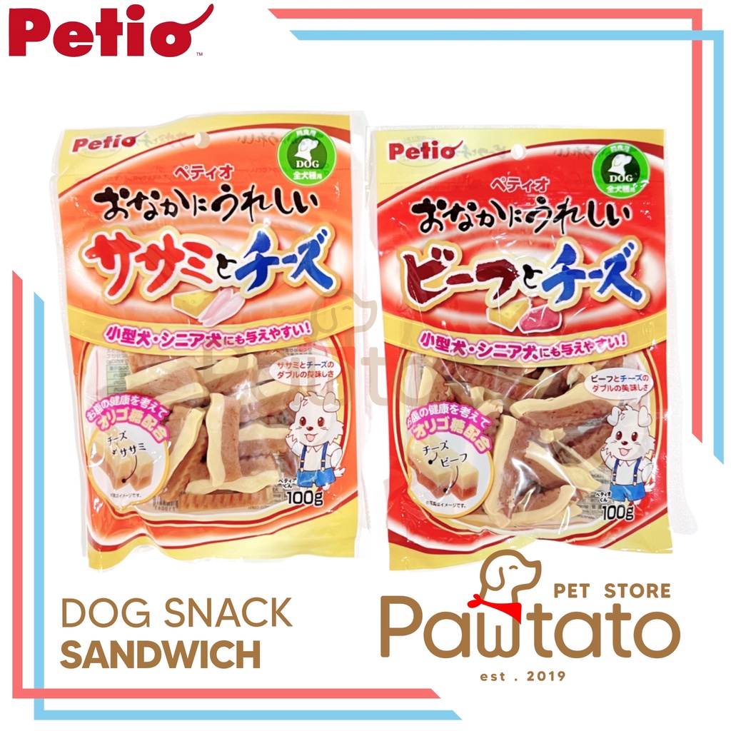 Jual Snack Anjing Petio Sandwich Beef Chicken Puppy Dog Meat Treat ...