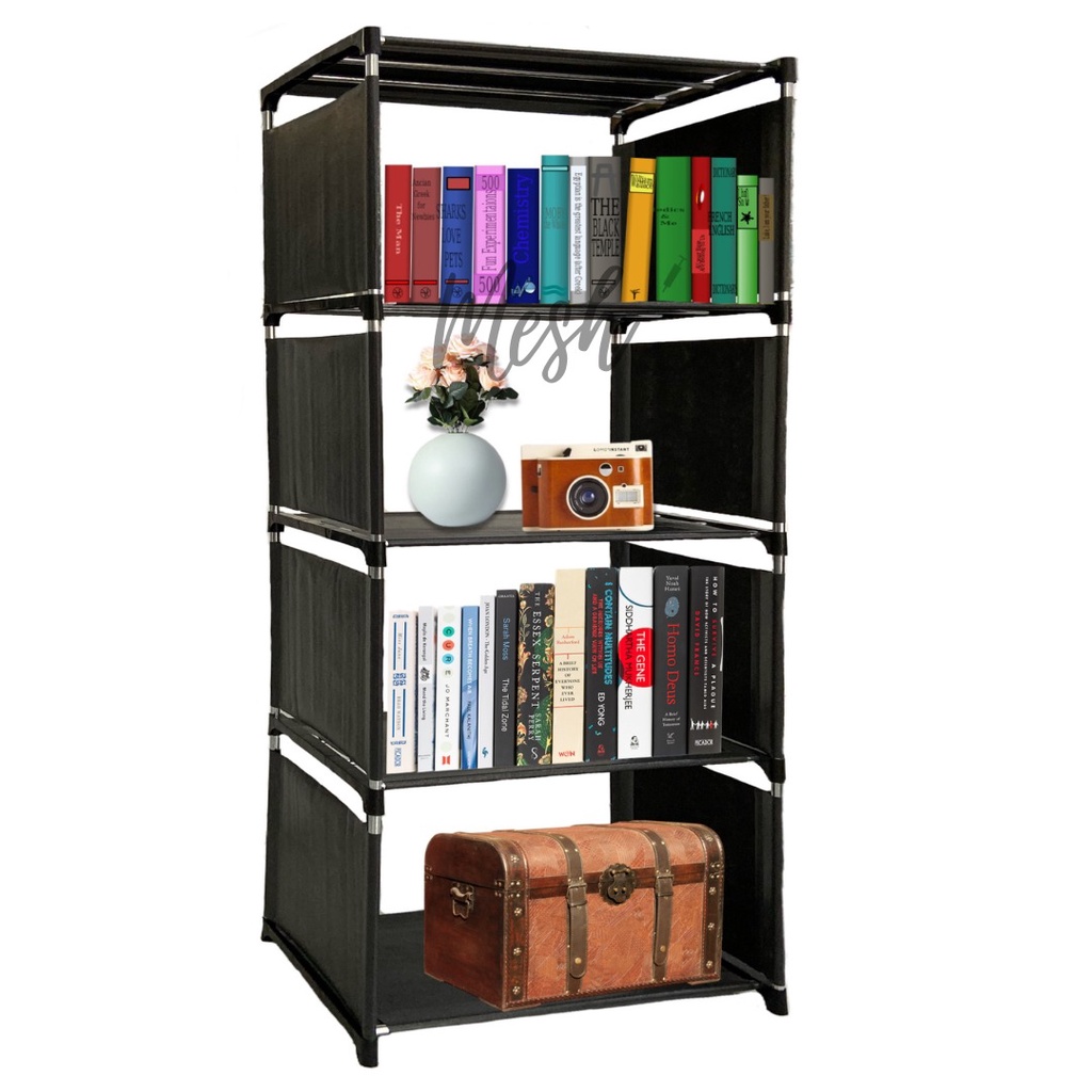 Jual Rak Buku Portable Serbaguna 5 Susun 4 Ruang - Warna | Shopee Indonesia