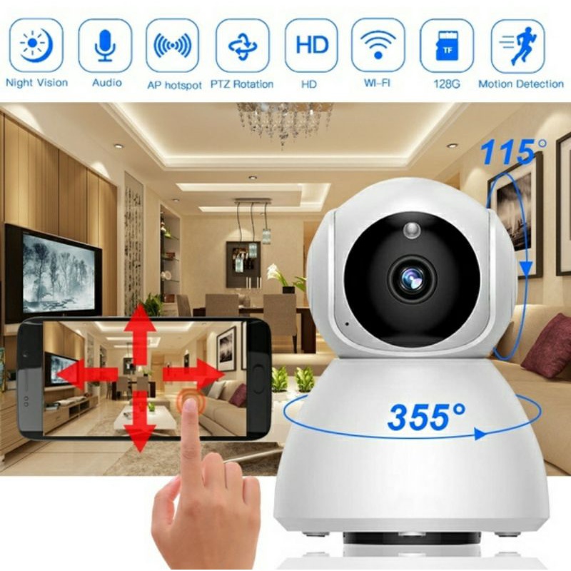 Jual IPCam 2 Lens Snowman CCTV V380 IP Camera mini HD 1080P wireless ...