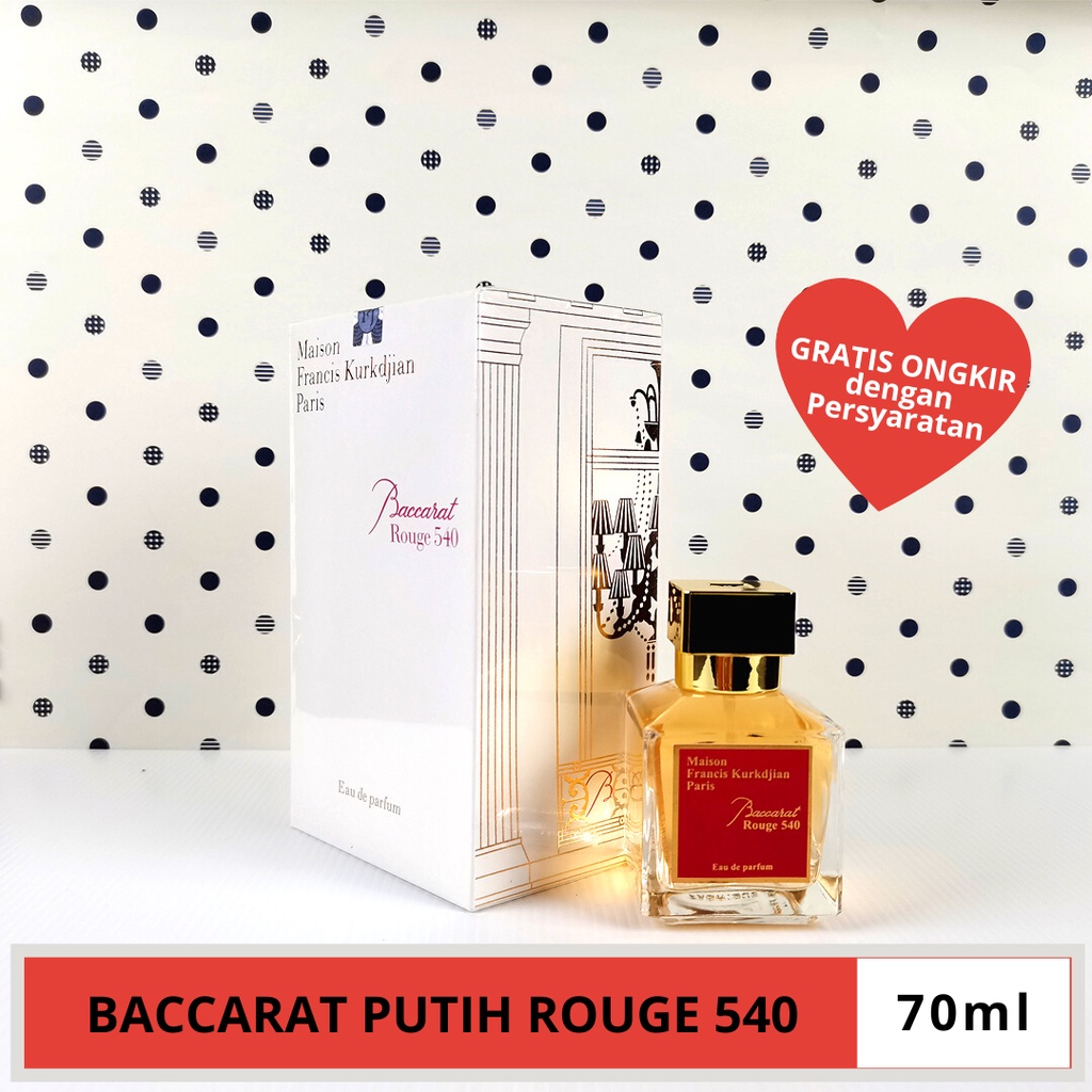 Jual BACCARAT Putih Rouge 540 70 ml, Parfum Kalangan Artis | Shopee Indonesia