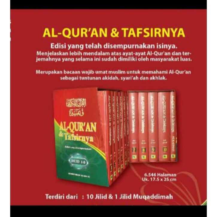 Jual Tafsir Al-Quran Kemenag RI (Edisi yang di sempurnakan 1-11 jilid) ORIGINAL | Shopee Indonesia