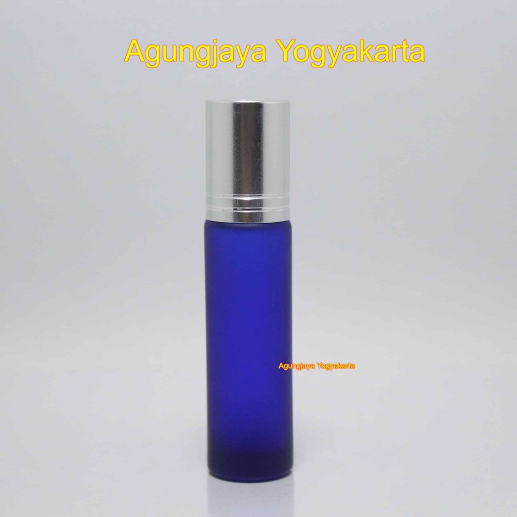 Jual Botol Roll On 8 ml Biru Frosed Silver Shiny / Botol Parfum 10 ml ...