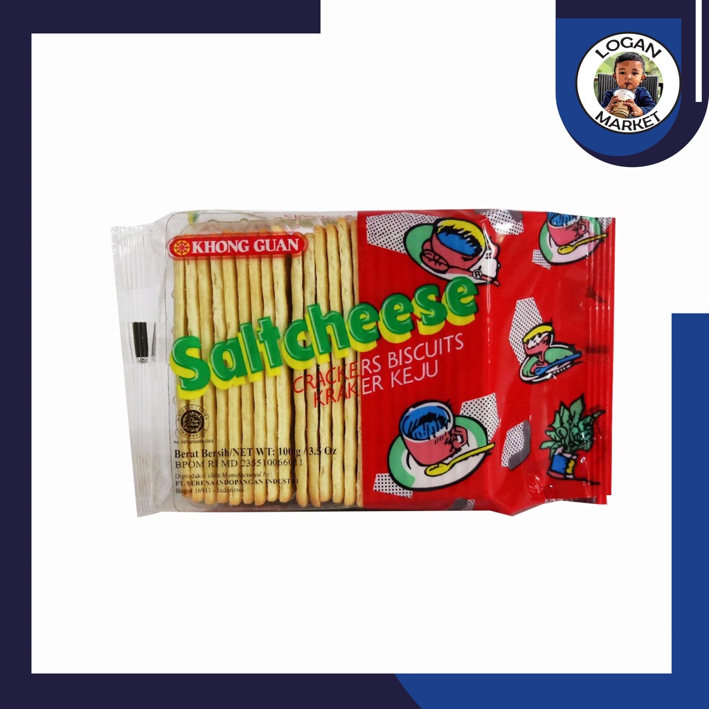 Jual Khongguan Khong Guan Saltcheese Crackers Pocket 100gram 100 gram ...