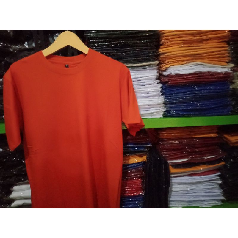Jual Kaos Polos Merah Bata | Shopee Indonesia