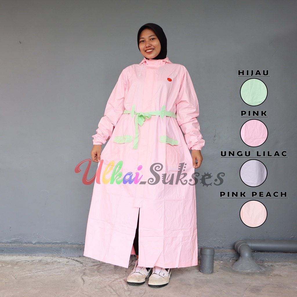 Jual Jas Jaz Hujan Ujan Gamis Ponco Dewasa Wanita Mantel Ujan Model ...