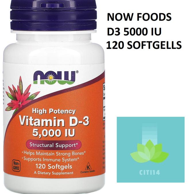 Jual Now Vitamin D3 5000IU 120 Gells D3 5000 IU | Shopee Indonesia