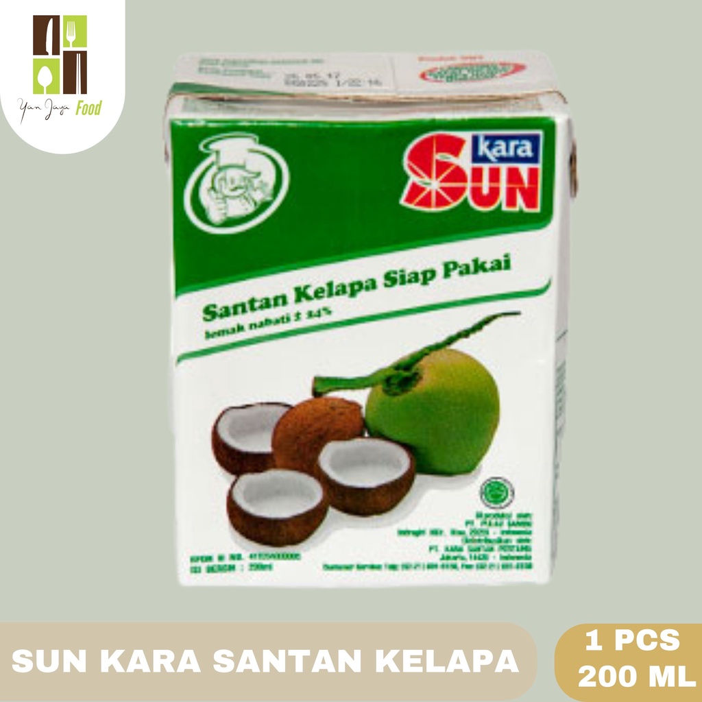Jual Sun Kara Santan Kelapa Siap Pakai 200ml [1 PCS] | Shopee Indonesia