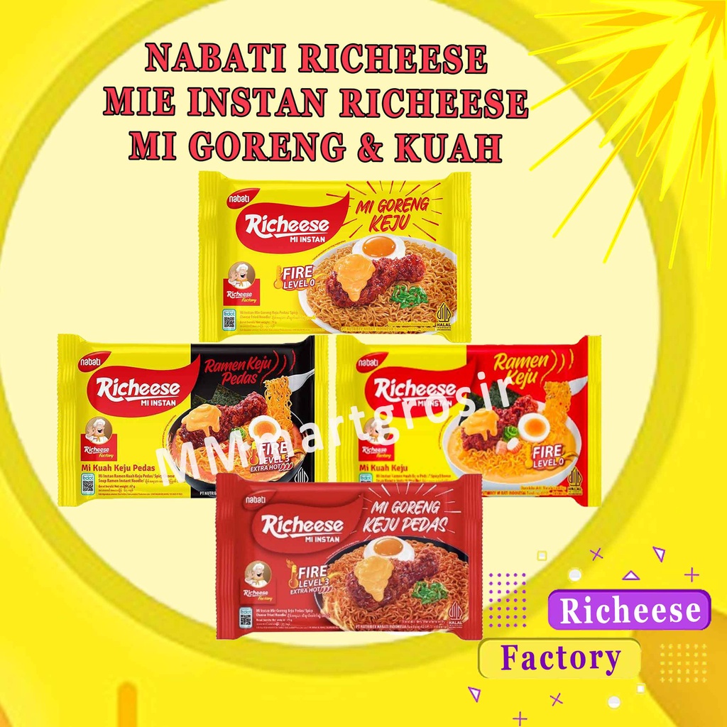 Jual Nabati Richeese / Mie Instan Goreng & Kuah / Mie Keju Ramen ...