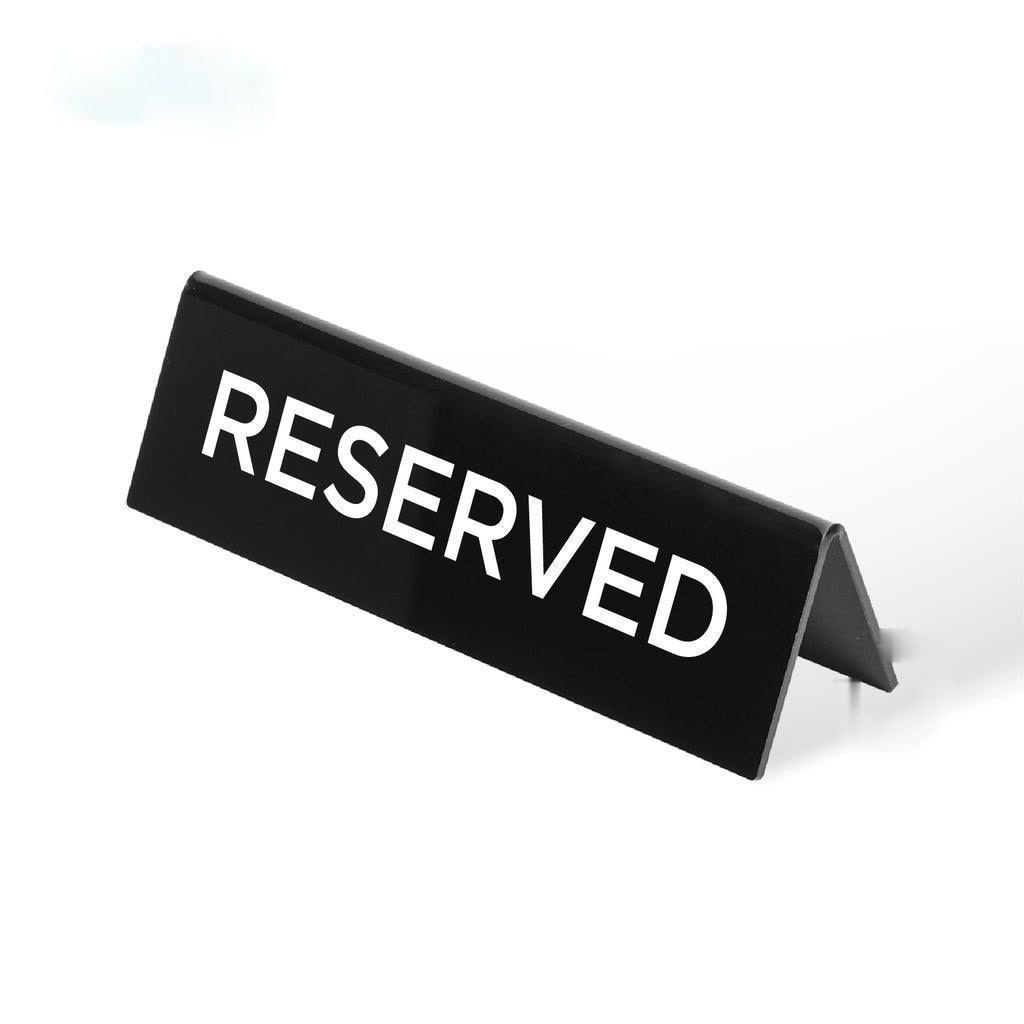 Jual Reserved Table Sign Tulisan Papan Meja Acrylic UV Tent Card ...