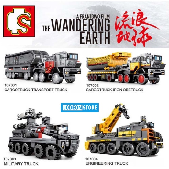 Jual Sembo Block The Wandering Earth Cargo Truck 107001 - 107004 ...