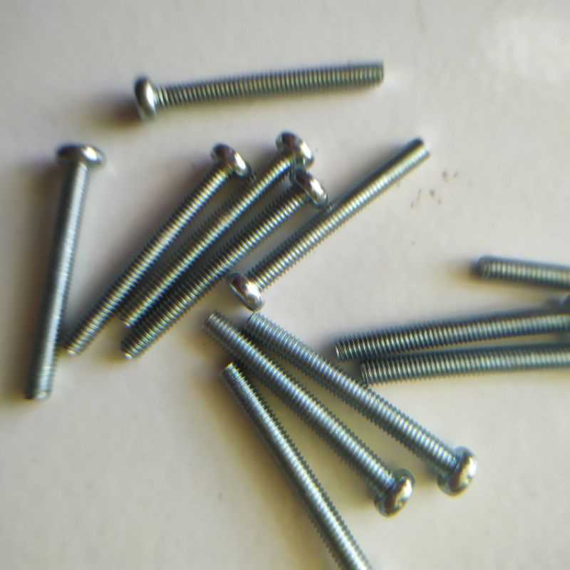Jual baut + plus 3mm X 25mm 3x25 panjang 2.5cm | Shopee Indonesia