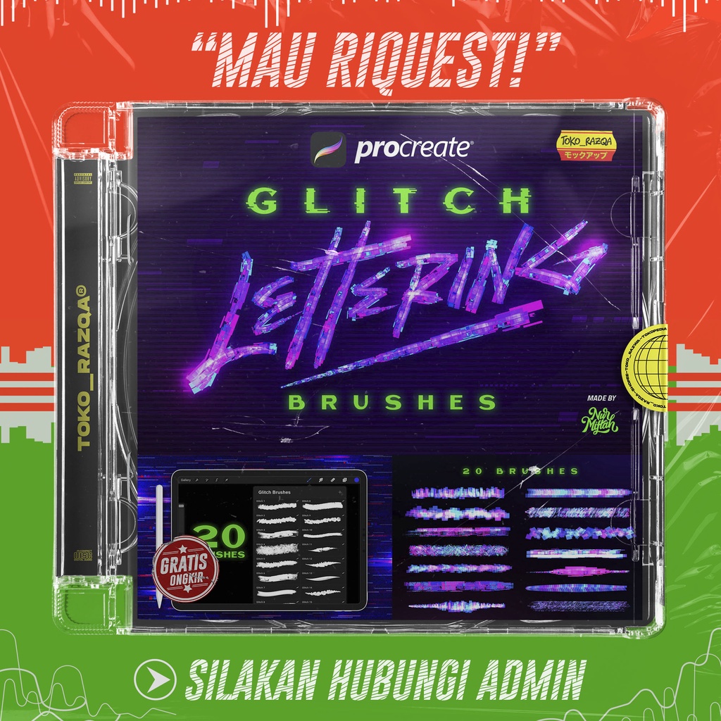 Jual Procreate Glitch Lettering Brushes | Shopee Indonesia