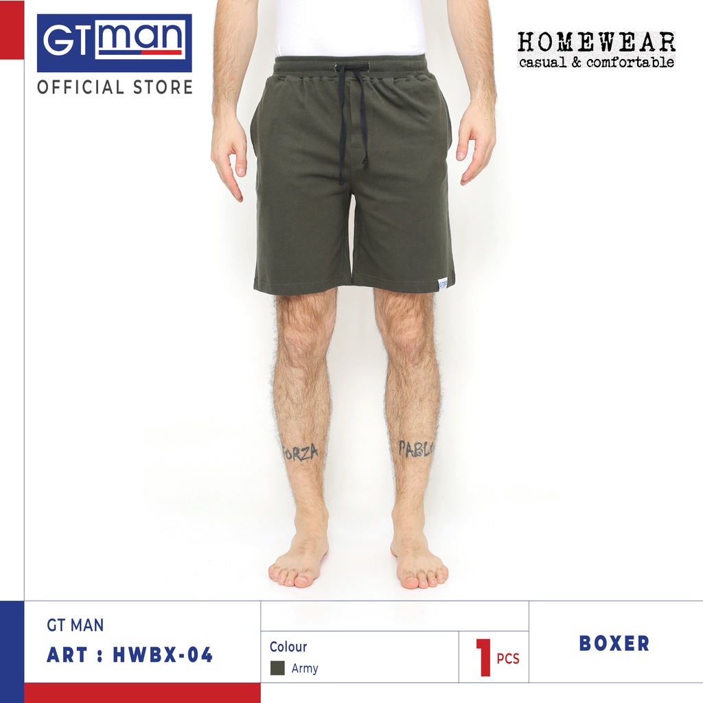 Jual GT MAN HOMEWEAR BOXER ARMY - 1 PCS - 100% KATUN | Shopee Indonesia