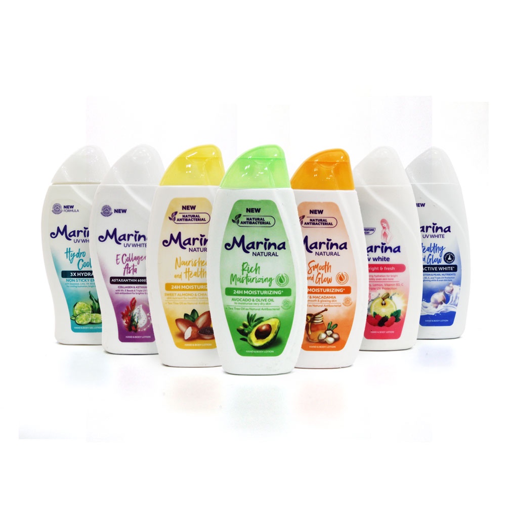 Jual Marina body lotion | Marina UV white | Natural Rich Moisturizing ...
