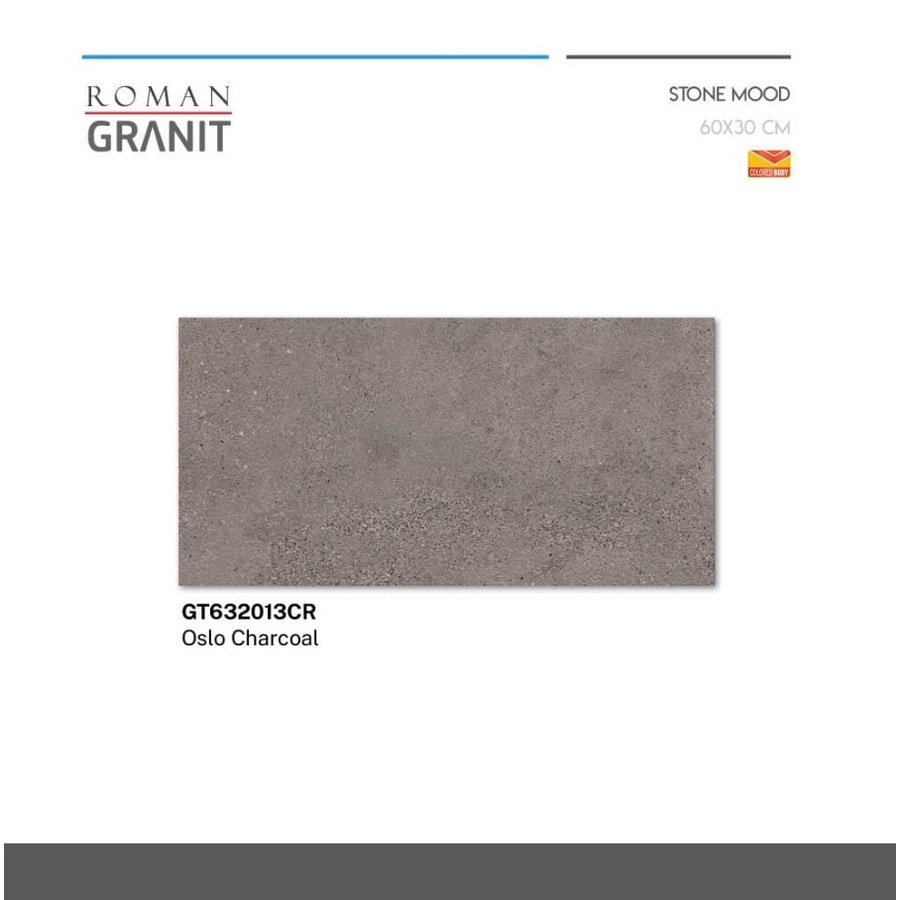 Jual ROMANGRANIT OSLO CHARCOAL 60X30 GT632013CR (ROMAN GRANIT) | Shopee ...